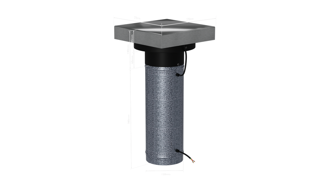 Ventech Tube Mounted Roof Extractor Fan - VTM190 | Ventech Limited